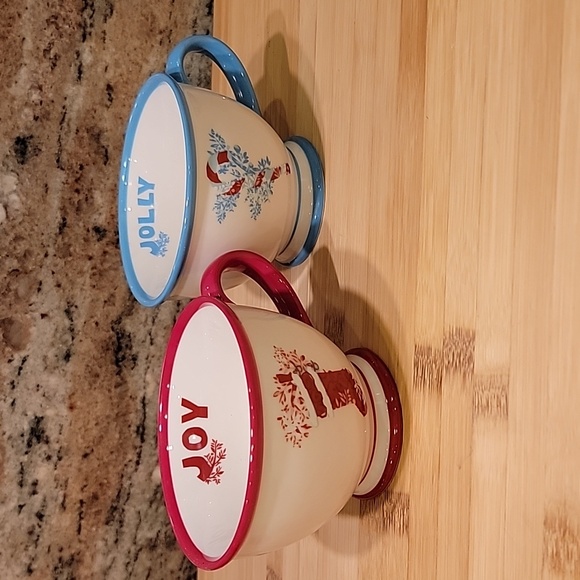 Starbucks | Kitchen | Starbucks Christmas Mugs Joy Jolly Pair Tea Cups Coffee Cups | Poshmark